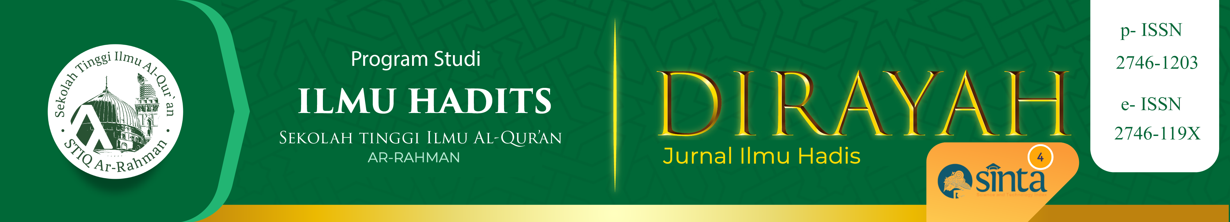 DIRAYAH Jurnal Ilmu Hadis